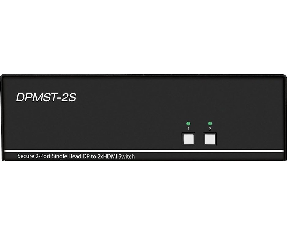 SmartAVI 2-Port single-head DP to 2xHDMI Secure KVM w/ audio