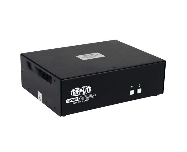 Tripp Lite 2-Port Dual-Monitor Secure KVM Switch, DisplayPort - 4K, NIAP PP3.0, Audio, CAC, TAA
