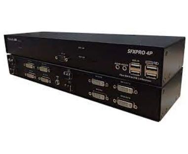 SmartAVI Quad DVI-D, Stereo Audio, USB 2.0/1.1, RS-232 Multimode Fiber Extender up to 1, 500 ft