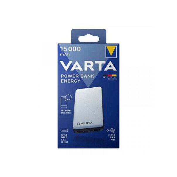 VARTA Power bank Energy, 15000 mAh, bela