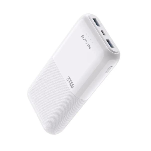 BAVIN Power Bank 20000mAh, bela