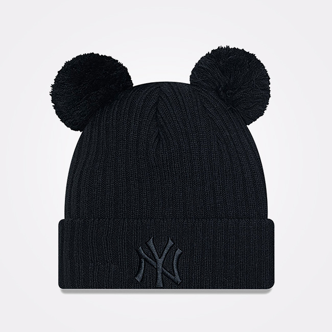 New Era WMNS DOUBLE POM BEANIE NEYYAN BLKBLK