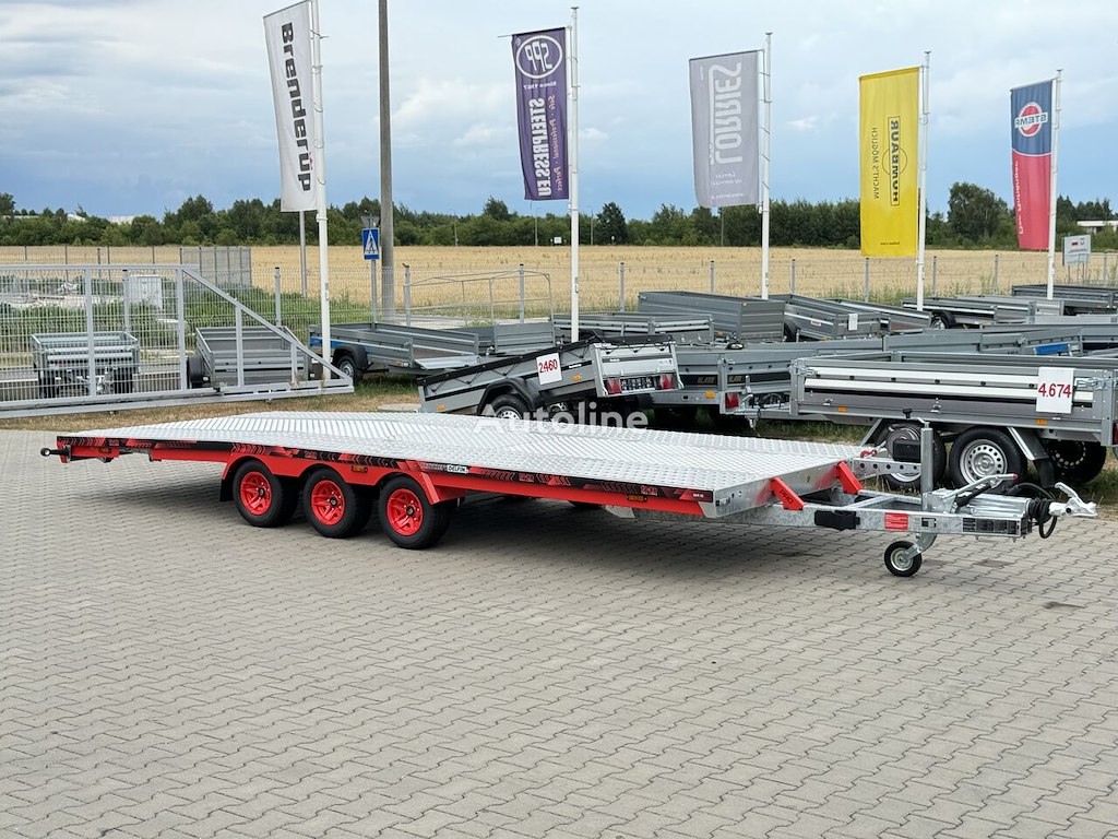 Nova TA-NO Scorpio 60 PREMIUM 3 axle car trailer 6m alu floor 3500kg GVW prikolica autotransportera