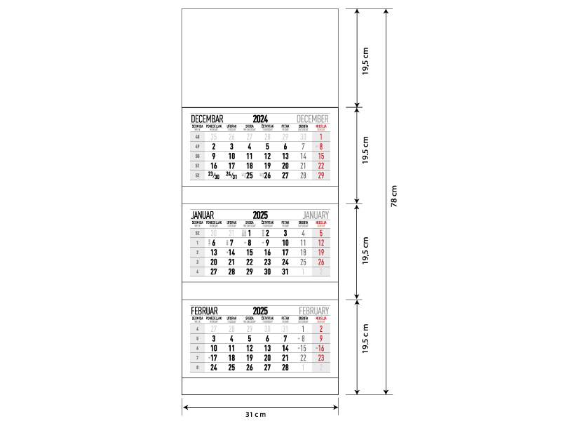 Trodelni kalendar