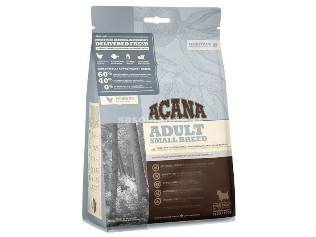 Acana Hrana za pse Heritage adult small breed 340g