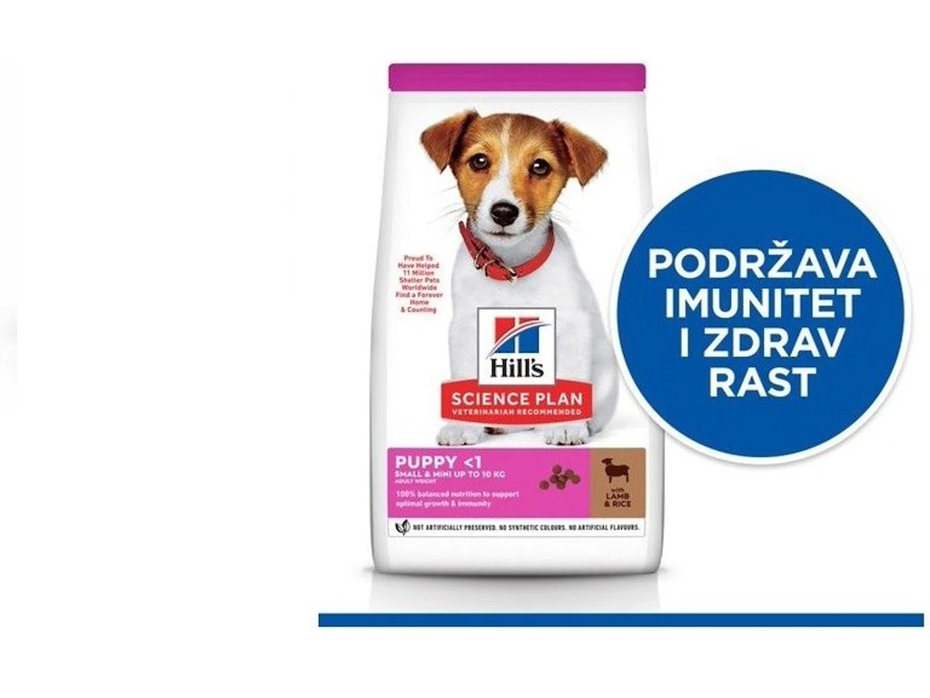 Hill's Science Plan Hrana za štence Small & Mini Puppy Jagnjetina i pirinač 1.5kg