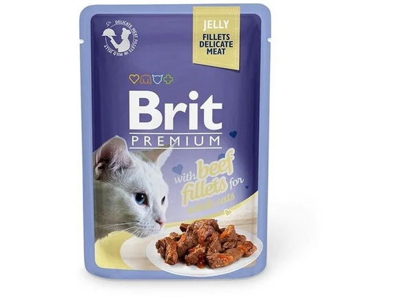 Brit Fileti za mačke u želeu Govedina 85g