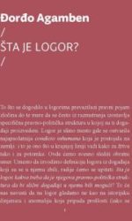 Šta Je Logor? Od Đorđo Agamben