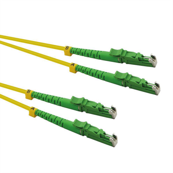 ROLINE FO Jumper Cable Duplex, 9/125µm, OS2, LSH/LSH, APC Polish, LSOH, žuti, 2 m ( 5134 )