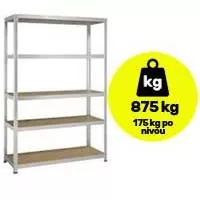 Metalna polica velike nosivosti 5x175kg 180x120x40cm