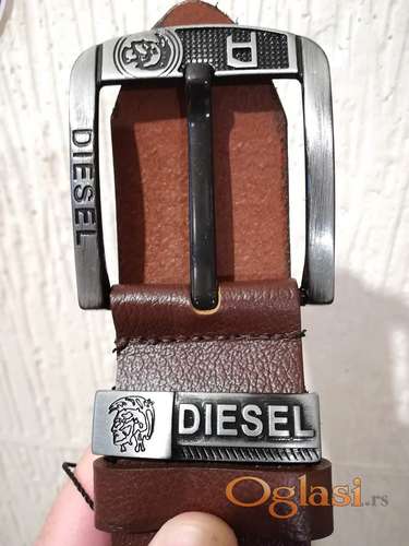 Novi muski kozni markirani kaisevi Diesel i Hugo Boss u braon boji Novo