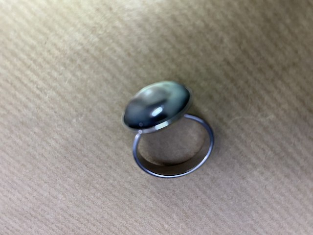 Prsten od sedefa i nerđajućeg čelika, 18 mm