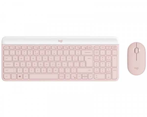 LOGITECH MK470 Wireless Desktop US Roze tastatura + miš