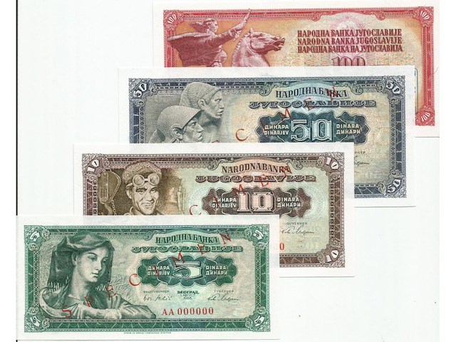 Jugoslavija 1965. Specimen set UNC