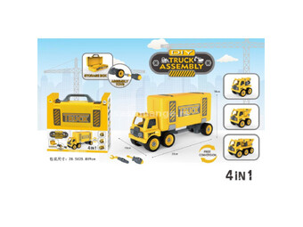 Speed, igračka, sklopivi građevinski kamion u kutiji, 4 u 1, žuta ( 861212 )