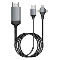 KABEL 3u1 C/iPhone/Mik. - HDMI BT