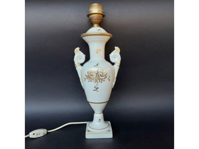 Stara Francuska Porcelanska Lampa, Ručni Rad