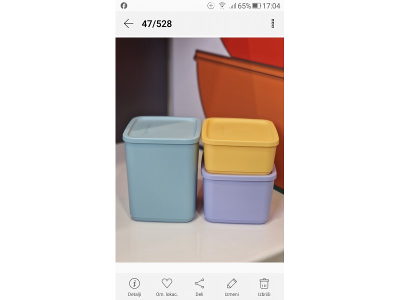 Tupperware Set Cubix 650ml+1l+1,8l