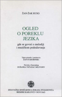 Ogled o poreklu jezika gde se govori o melodiji i muzičkom podražavanju