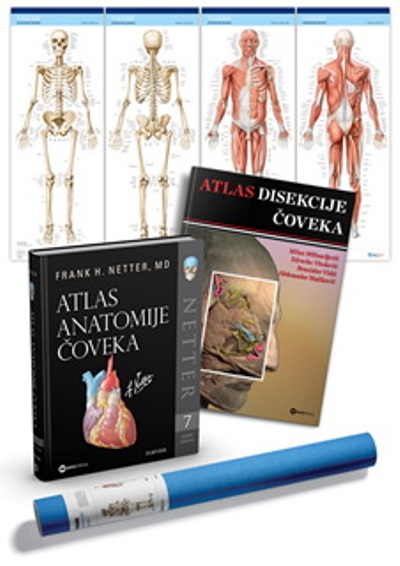 KOMPLET: Netter Atlas anatomije čoveka + Atlas disekcije + Posteri: Kosti i mišići