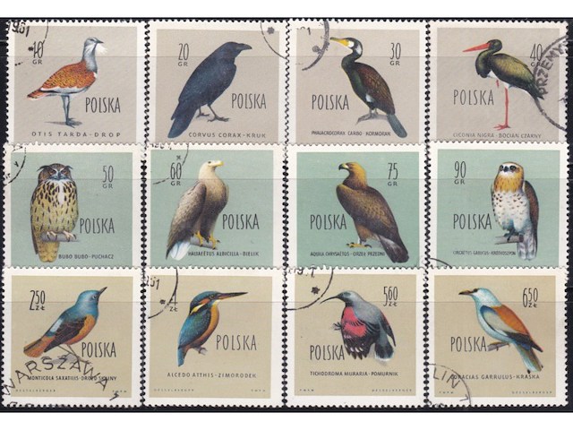 Poljska 1960 Ptice poništeno