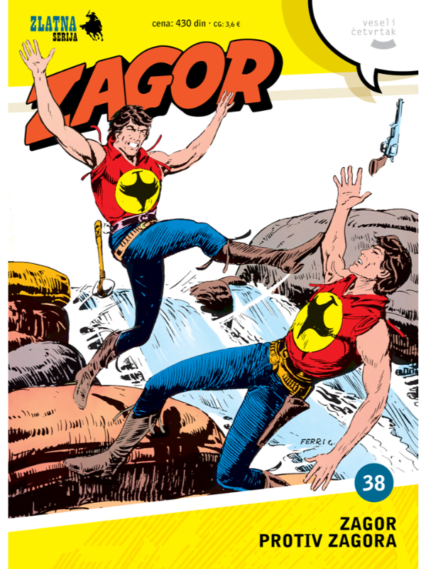 Zlatna serija 38 korica A Zagor Zagor protiv Zagora