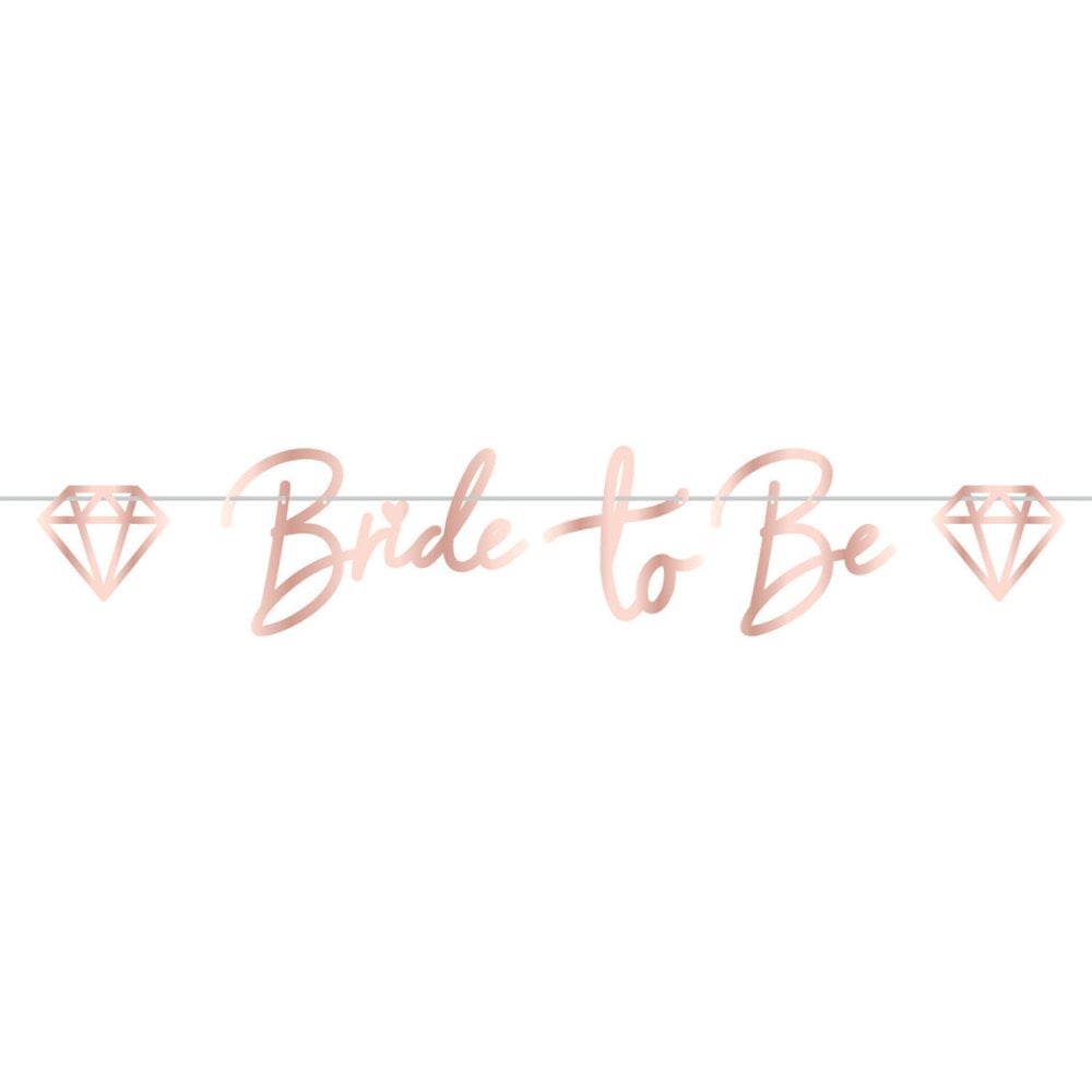 Bride to be baner rose gold