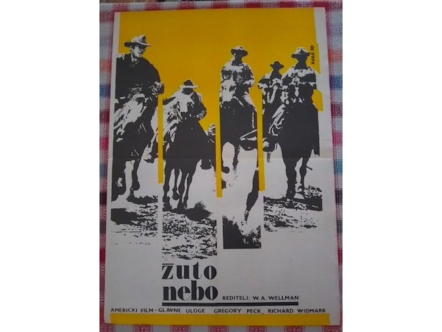 plakat ŽUTO NEBO