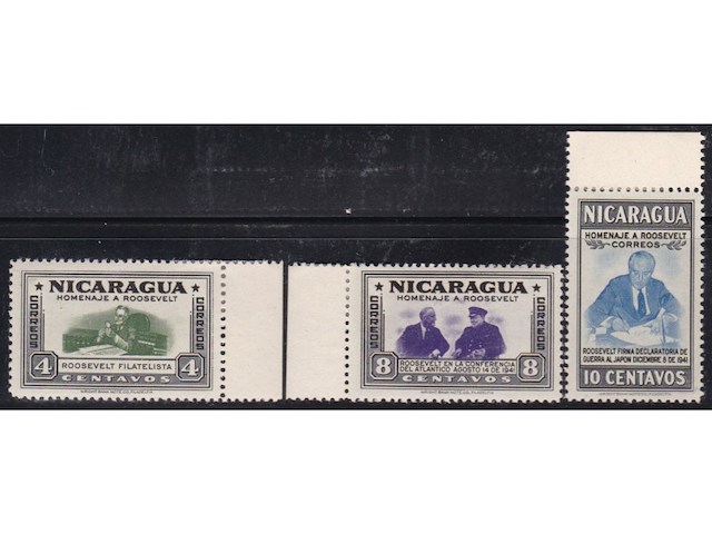 Nikaragva 1946 Ruzvelt  i Čerčil falc