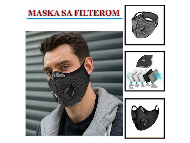 Sportska maska sa filterom PM2.5 Tip A