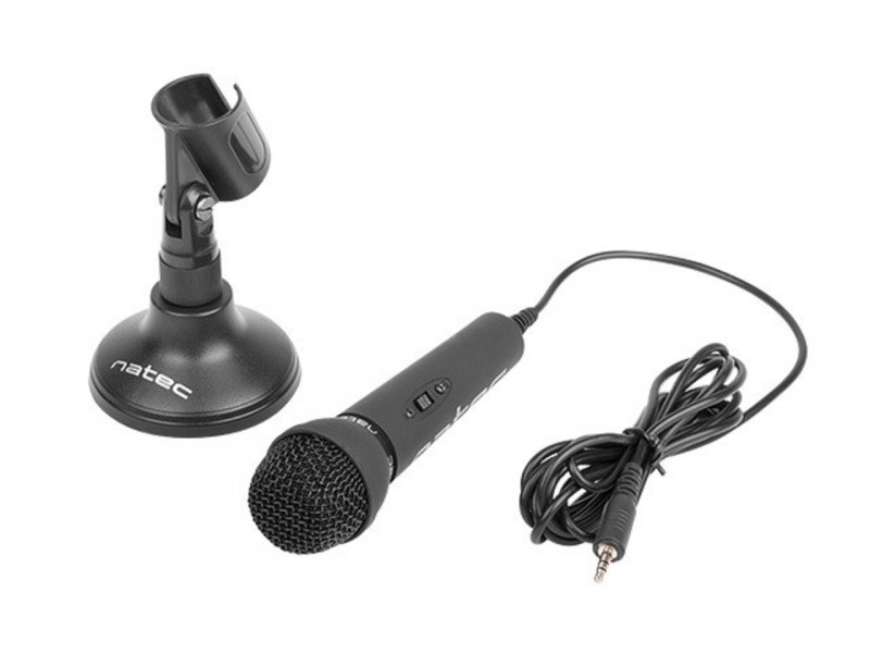 NATEC NMI-0776 ADDER Dynamic Microphone Stand 3.5mm Mikrofon
