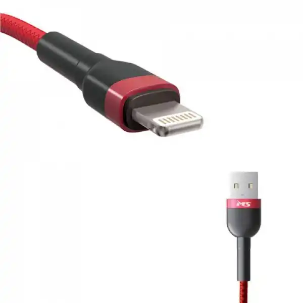 CC CABLE USB-A 2.0->LIGHTNING,2m,crveni