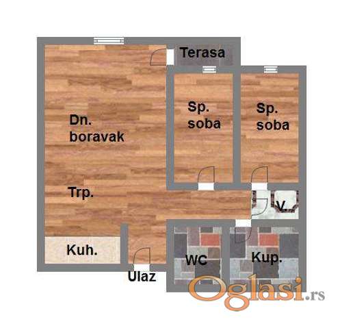 Trosoban - 58m2 - Novo Naselje