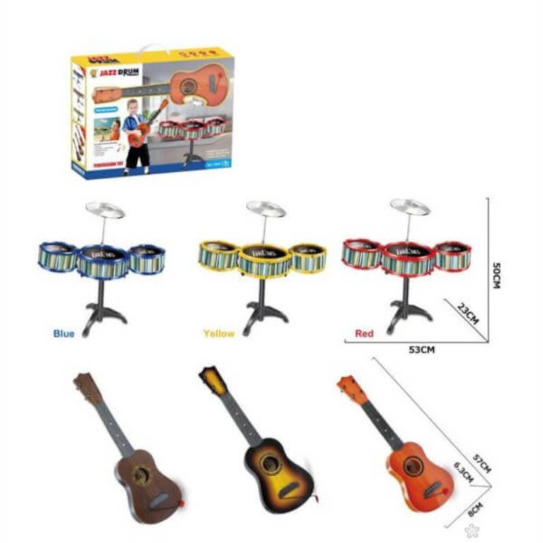 Muzički set gitara i bubnjevi 11/22515