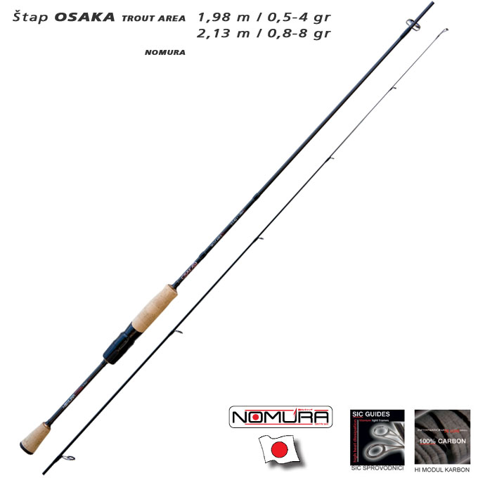 Štap OSAKA TROUT AREA – NOMURA mt. 1,98 (0,5-4g) / 2,13 (0,8-8g)