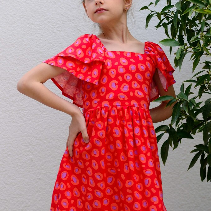 Lanena haljina za devojčice DORA, ARAL kolekcija
