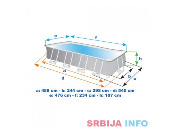 PRISM FRAME bazen 4.88x2.44x1.07 m