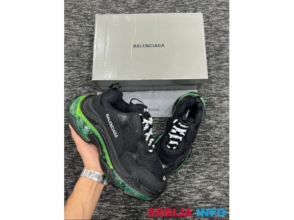 Balenciaga Black and neon yellow Triple S
