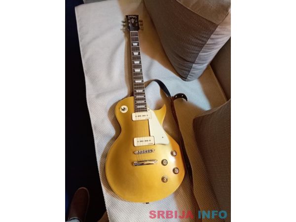 Vintage V100 Gold Top i SQUIER SHOWMASTE