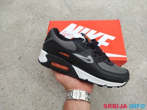 Nike Air Max 90 Swoosh Black Grey Orange