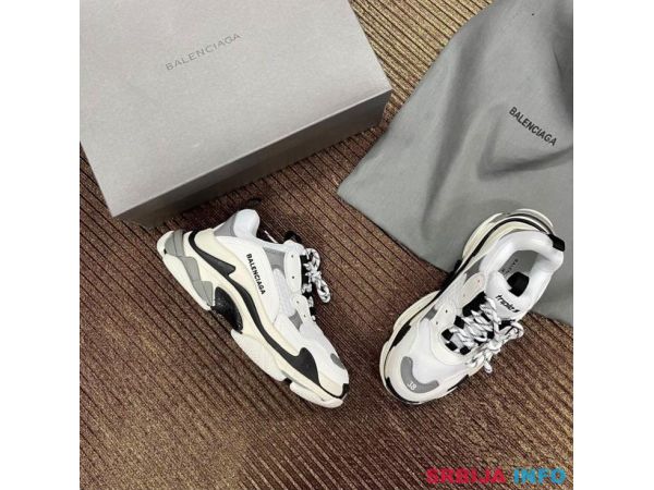 Balenciaga Triple S White Black Grey