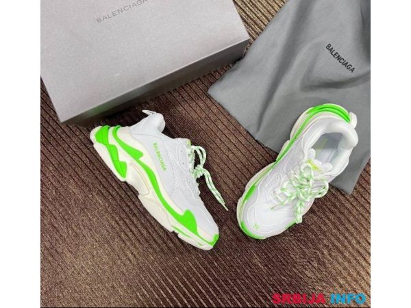 Balenciaga patike Triple S White and Green