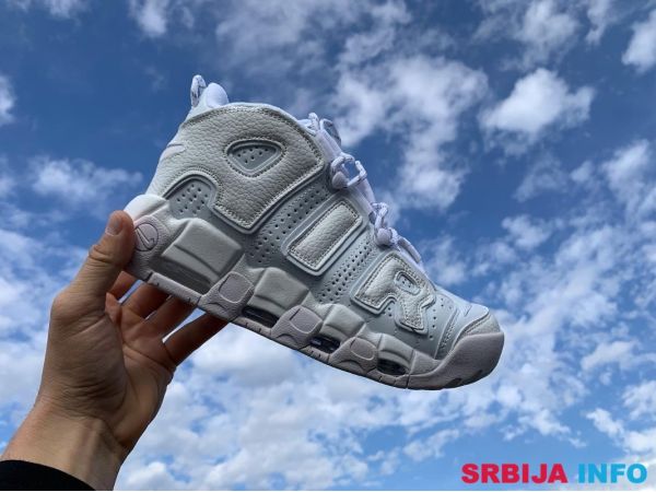 Nike Air More UpTempo White on White