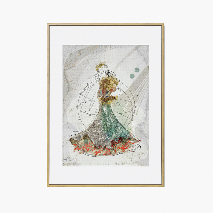Print - „Devojka u haljini od mapa"
