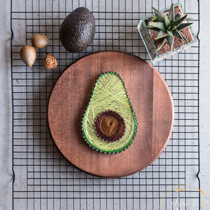 String art avokado