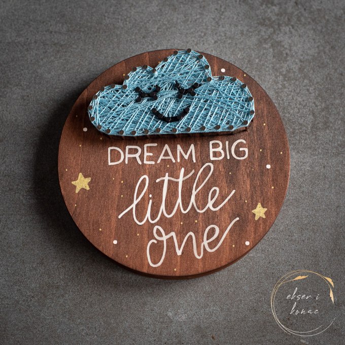 Dream Big String art drvena dekoracija