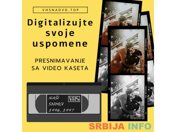 Prebacivanje sa video kaseta na DVD/USB fleš memoriju