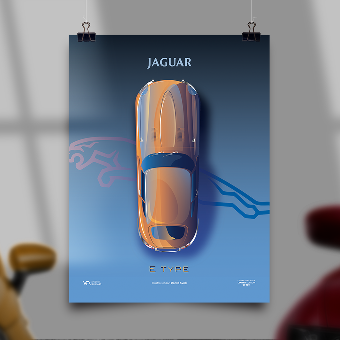 Jaguar E type 30x40