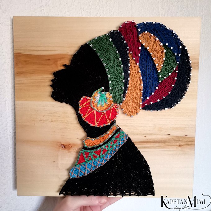 String art- Afrikanka