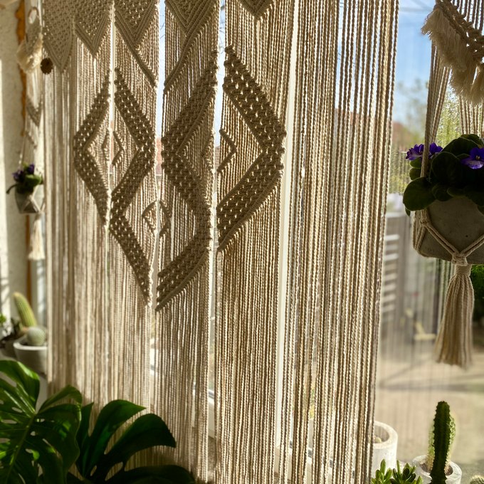 Macrame zavesa / zidna dekoracija